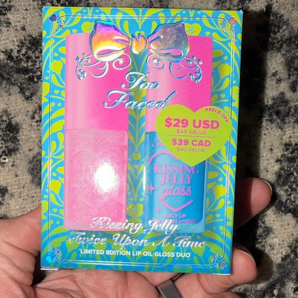 Too Faced | Makeup | Too Faced Pink And Blue Lip Gloss Set | Poshmark